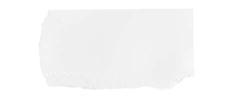 White Ripped Piece Of Paper Isolated On Transparent Background PNG File