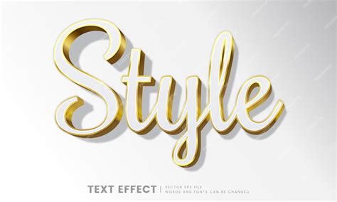 Premium Vector Editable Elegant 3d Gold Text Effect Fancy Font Style Perfect For Logotype