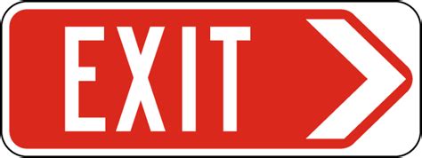 Directional Right Exit Sign Shop Now W Fast Shipping