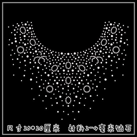 Sparkling Neckline Rhinestone Transfer For T Shirts Rhinestone For