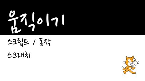 스크래치 움직이기 동작 움직이기 Youtube