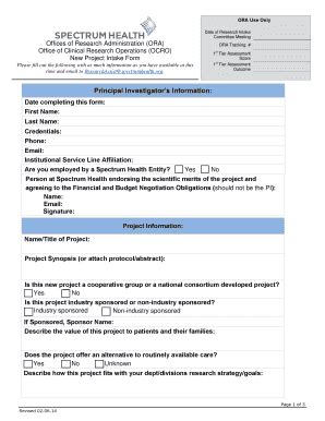 Project Intake Form Fill And Sign Printable Template Online