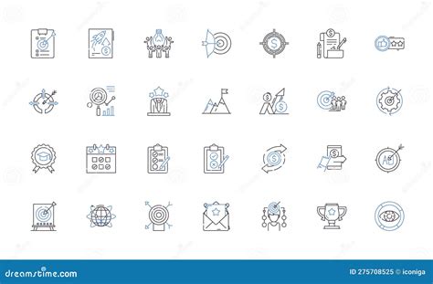 Collective Direction Line Icons Collection Collaboration Consensus Unity Synergy Cohesion