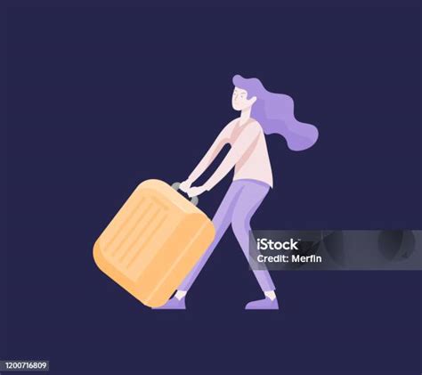 혼자 여행 래게이지와 관광 남자 여행을 이동합니다 수하물 및 장비로 다양한 활동을 하는 여행자 가방에 대한 스톡 벡터 아트 및 기타 이미지 Istock