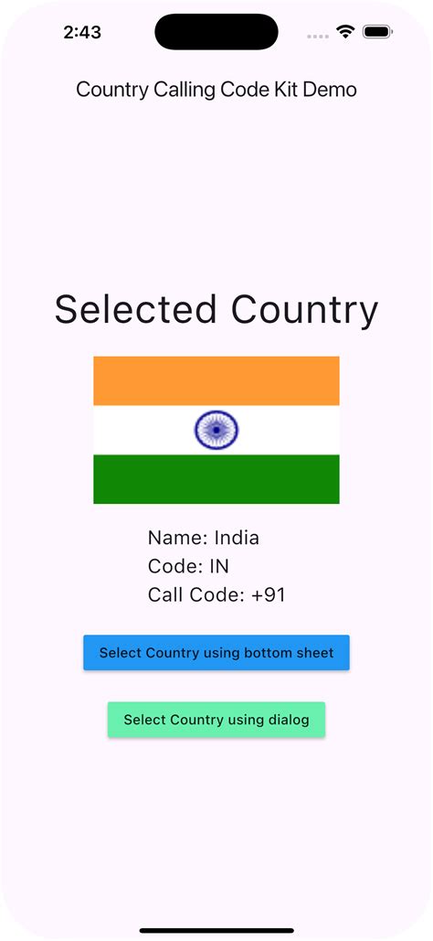 Countrycallingcodekit Flutter Package
