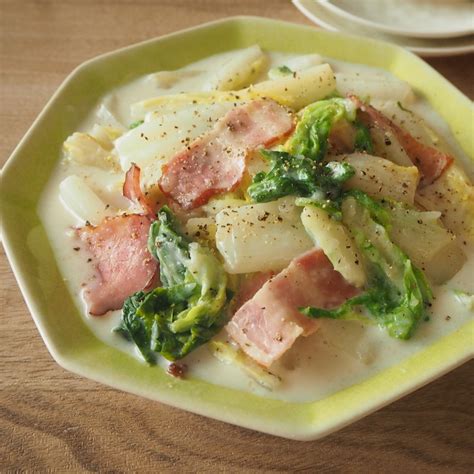 白菜とベーコンのクリーム煮｜トクバイ節約レシピ
