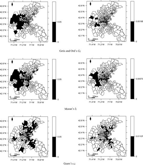 Maps Of The Categorized P Values For The Download Scientific Diagram