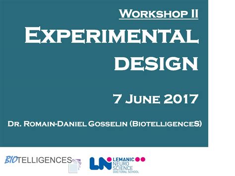 Workshop Ii “improving Experimental Design In Basic And Clinical Research For Increased