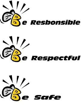 Pbis 3 Bs Poster Be Responsible Be Respectful Be Safe Poster Signs