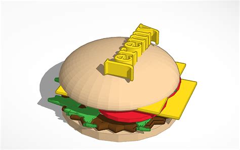 3d Design Hamburger Tinkercad