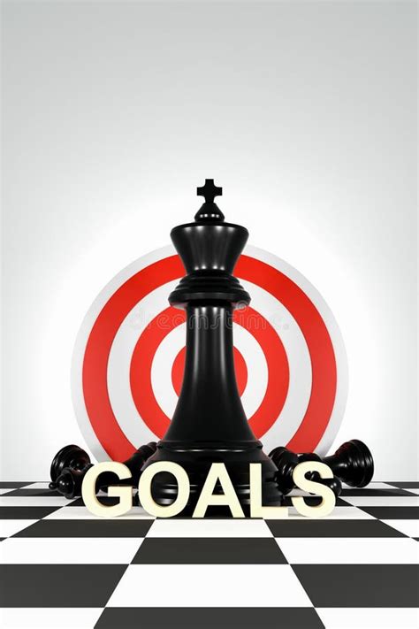Achieving Goals Concept With Chess And Target Symbolism Business And