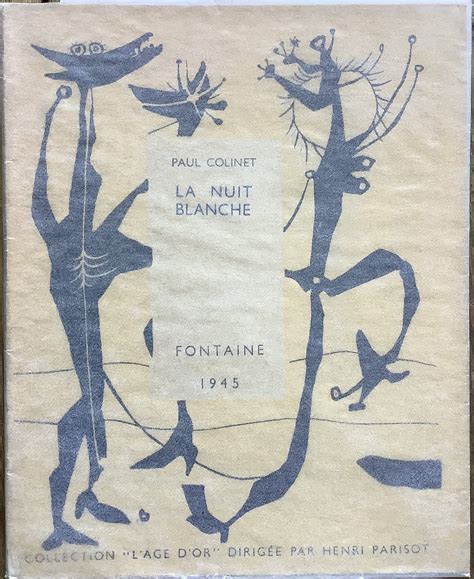 La Nuit Blanche Von Paul Colinet Bon Couverture Souple 1945 Edition