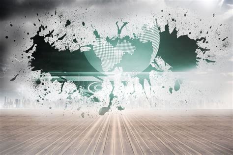 Splash Showing Earth Graphic Stock Illustration Illustration Of Wide