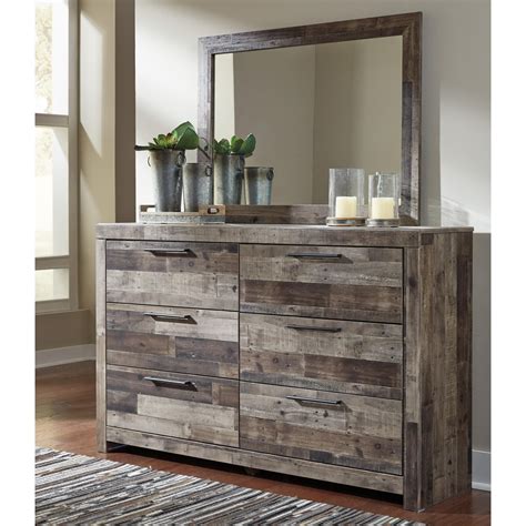Benchcraft Derekson B200b1 Rustic Modern Dresser And Bedroom Mirror Sam