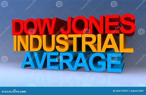 Dow Jones Industrial Average On Blue Stock Illustration Illustration
