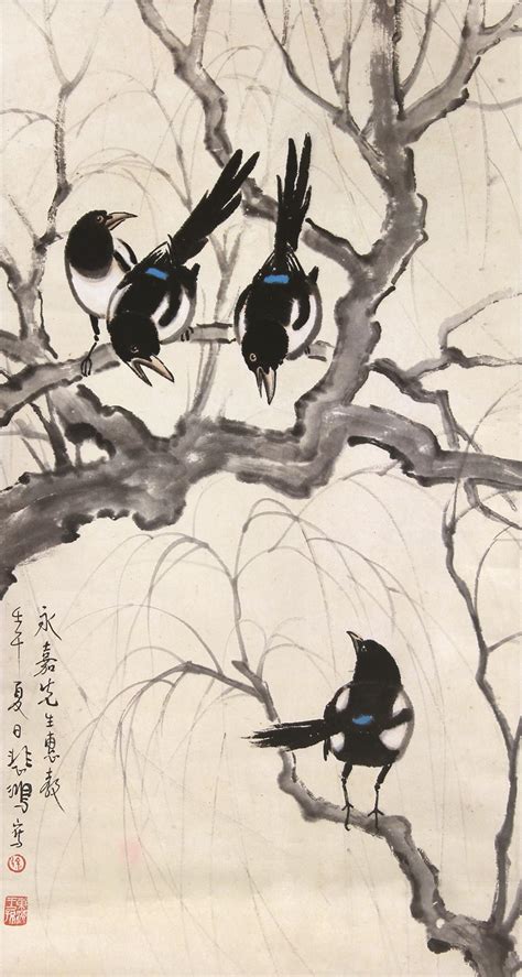 四喜图 工笔画 于非 大山谷图库