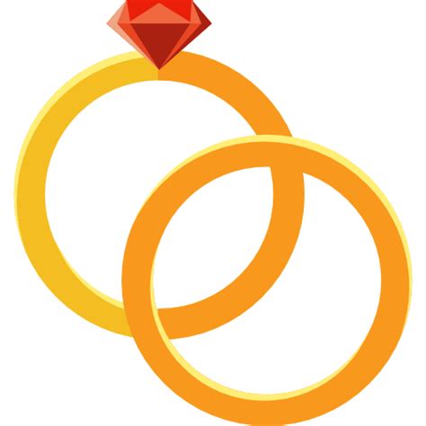 Anillos De Boda Icono Gratis
