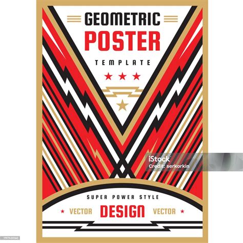 무거운 전원 스타일의 아트 수직 포스터 템플릿 국가 애국심 자유 수직 배너 그래픽 디자인 레이아웃입니다 음악 록 콘서트 개념 벡터 일러스트레이션입니다 기하학적 추상적