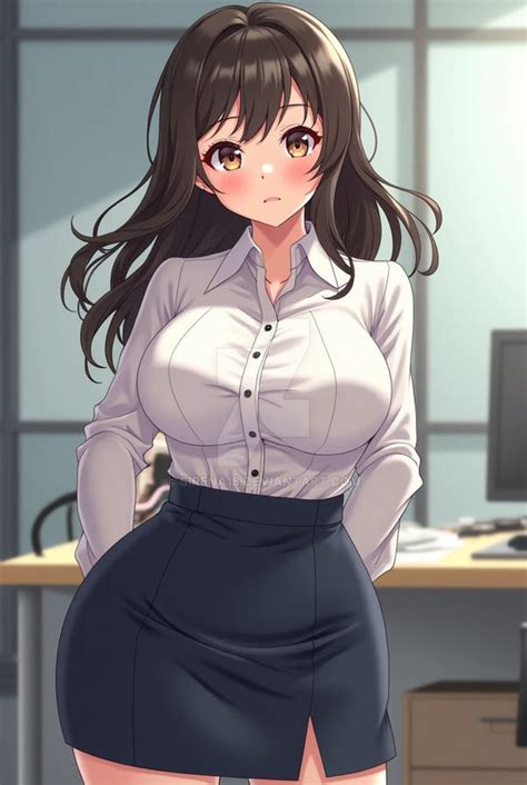 Anime Girl With Big Boobs In Office 3 By Sirena18 On Deviantart