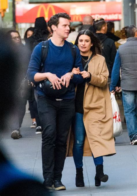 Lea Michele With Her Glee Co Star Jonathan Groff In Nyc 11212017