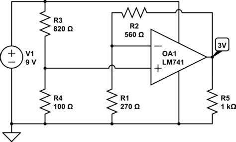 Operational Amplifier Unexpected Output Voltage In Opamp Lm741 Dc Single Supply Circuit