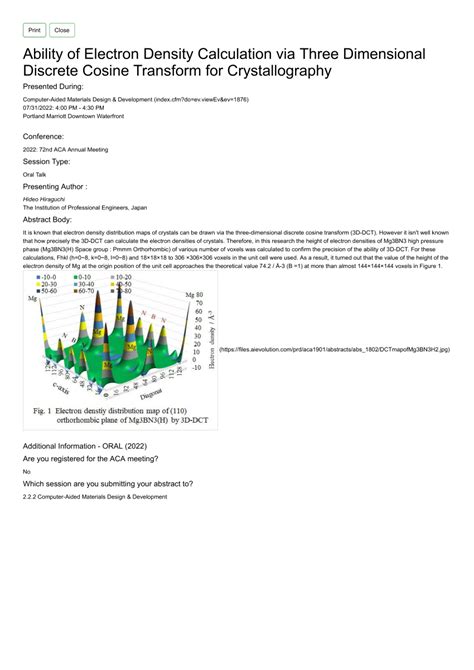Pdf Ability Of Electron Density Calculation Via Three Dimensional Discrete Cosine Transform