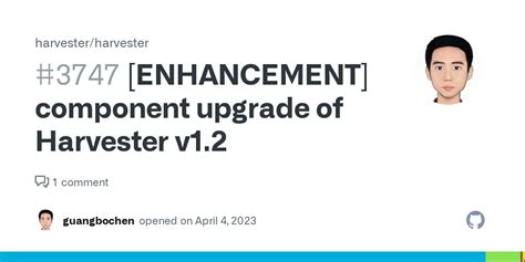 Enhancement Component Upgrade Of Harvester V12 · Issue 3747 · Harvesterharvester · Github