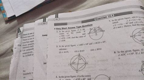 Exercise In The Given Figure ABCD Is A Cy Calculate In OME Aif