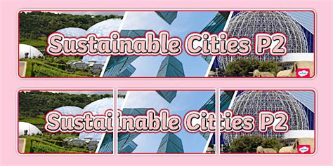Stem Iu Yr 6 Sustainable Cities P2 Display Banner Twinkl