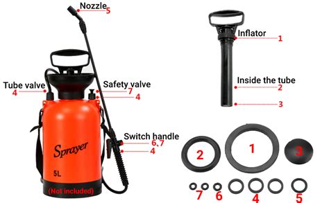 Liebewh 10pcs Sprayer Sealing Rings Kit Rubber Gaskets And