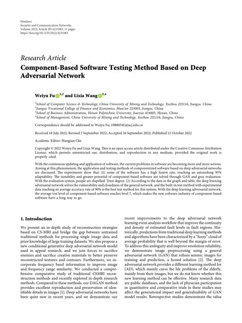 PDF Component Based Software Testing Method Based On Deep Adversarial Network