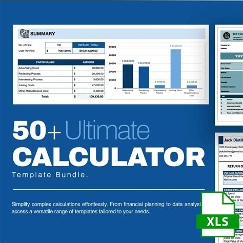 50 Ultimate Calculator Template Bundle Design In Excel Format Easily Editable Printable