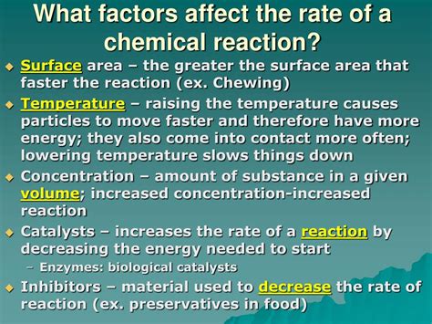 Rate Of Chemical Reaction Worksheet