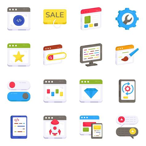 Pack Of User Interface Flat Icons 36886491 Vector Art At Vecteezy