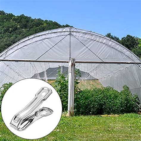 32 Pcs Greenhouse Clamps Stainless Steel For Garden And Shade Covers