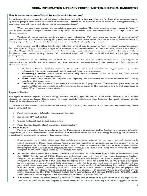 Handouts Week 2 Pdf Mass Media Advertising