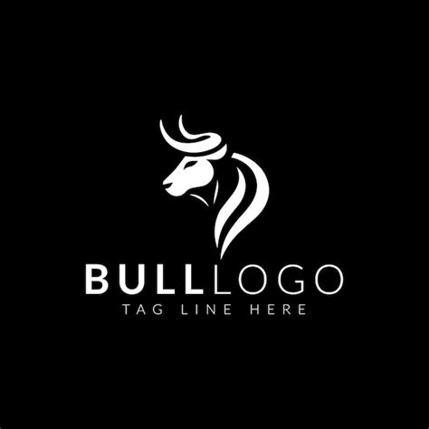 Premium Vector A Majestic Bull Logo Commands Attention On A Black Canvas