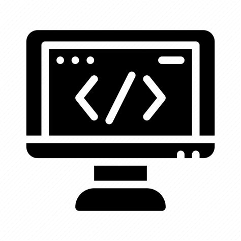 Coding Html Monitor Computer Seo And Web Icon Download On