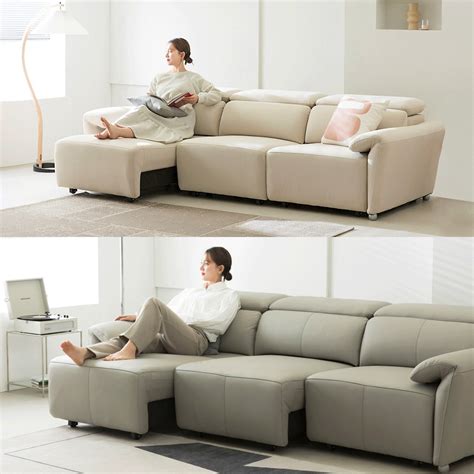아인스미 루나 전동 슬라이딩 소파베드 4인용쇼파 패브릭 가죽 리클라이너 아인스미가구
