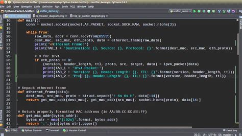 Python Network Packet Sniffer Tutorial 6 Displaying Packet Data Youtube