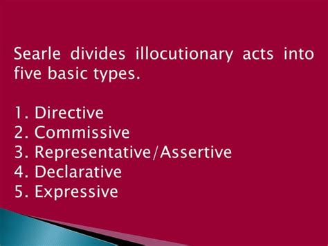 Speech Act Theory Pptx
