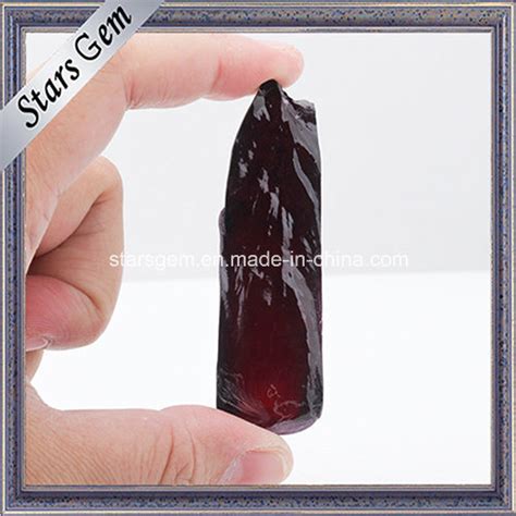 Synthetic Superior Dark Red Ruby Corundum Rough 8 Raw Material And Corundum Raw Material Price