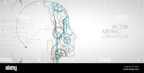 Artificial Intelligence Ai And Big Data Concept Machine Cyber Mind Humen Face With Binary