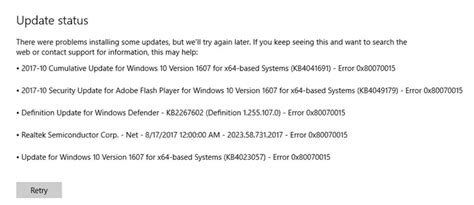Error 0x80070015 In Windows Update Microsoft Store And Defender Winhelponline