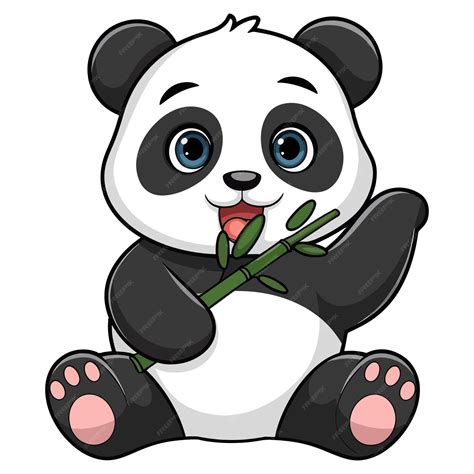 Cute Panda Clipart Premium Vector
