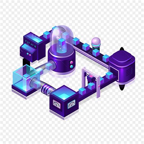 Factory Process Vector Design Images Data Processing Factory Isometric