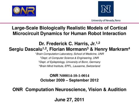 Ppt Large Scale Biologically Realistic Models Of Cortical Powerpoint
