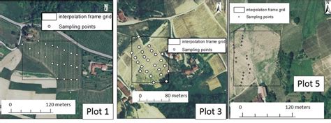 Maps Of The Experimental Plots Used For Spatial Interpolation Analyses Download Scientific