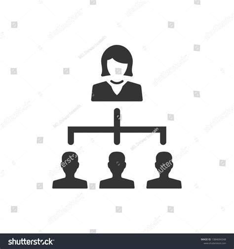 Business Hierarchy Employee Management Icon Stock Vector Royalty Free