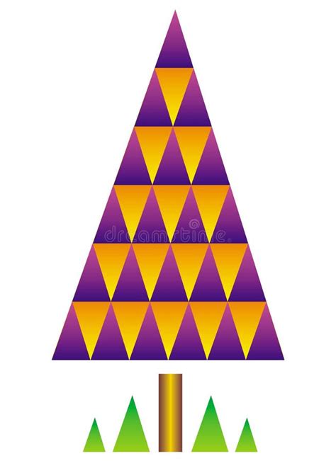 Triangular Symbolic Stylized Tree Of Triangles Tree Of Life Symbol Of Development Growth